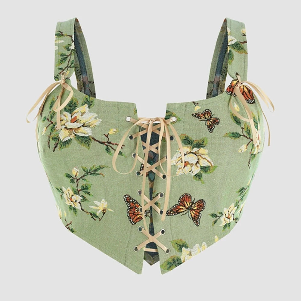 Green Butterfly Corset Top – BUTTERFLY KINGDOM
