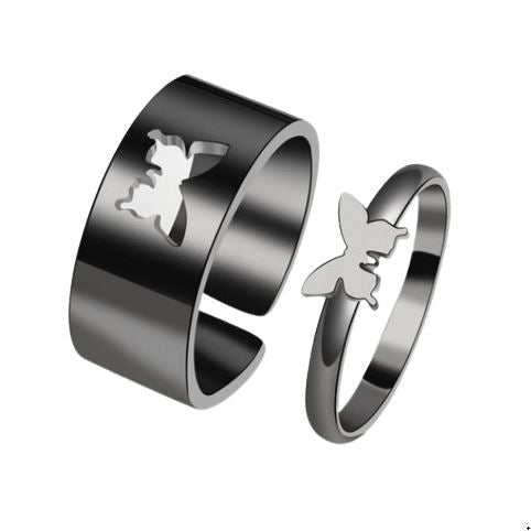 Butterfly couple matching rings store